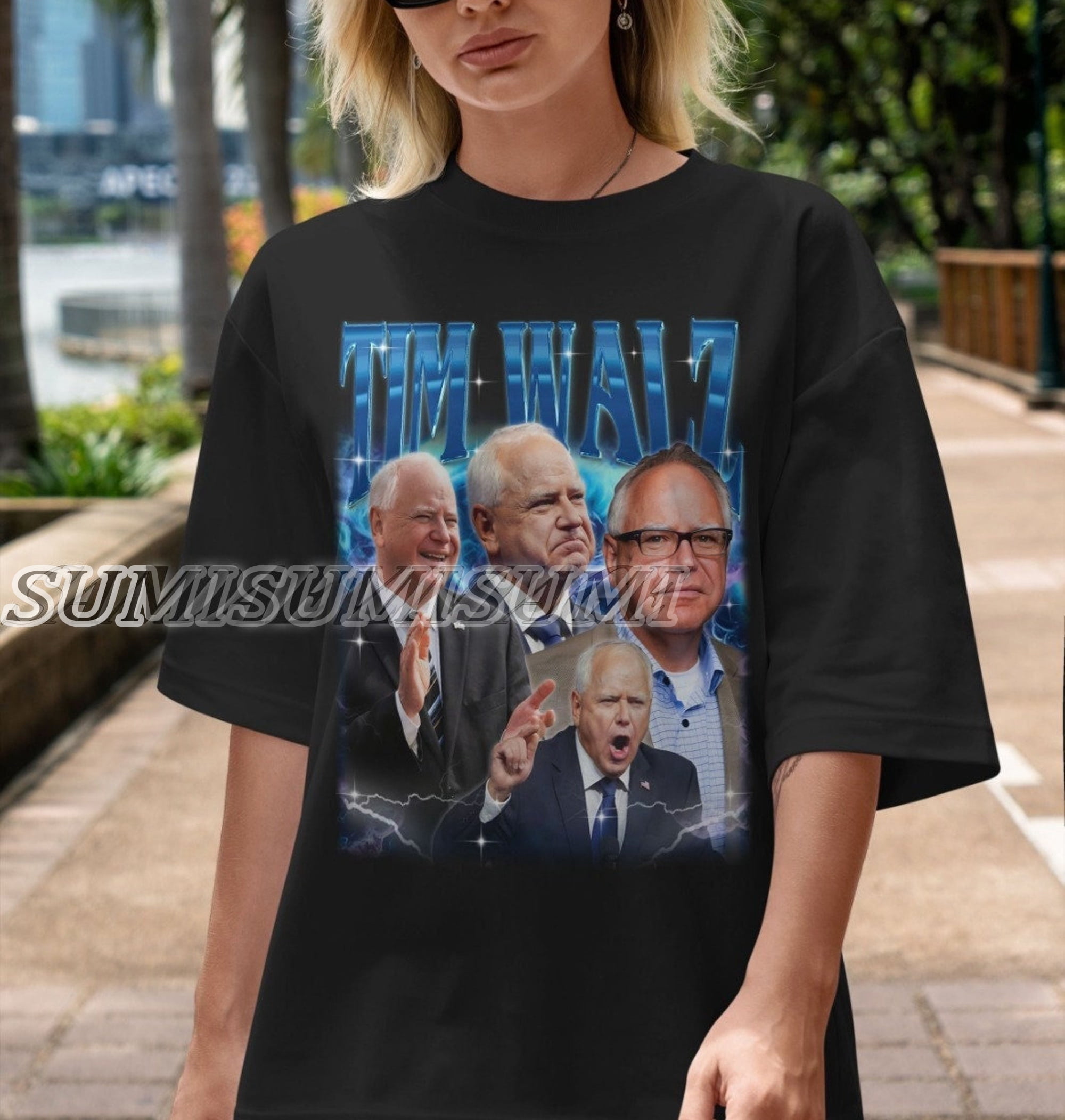 Tim Walz Retro 90s Shirt Tim Walz Homage Tshirt Vice President Tim Walz ...