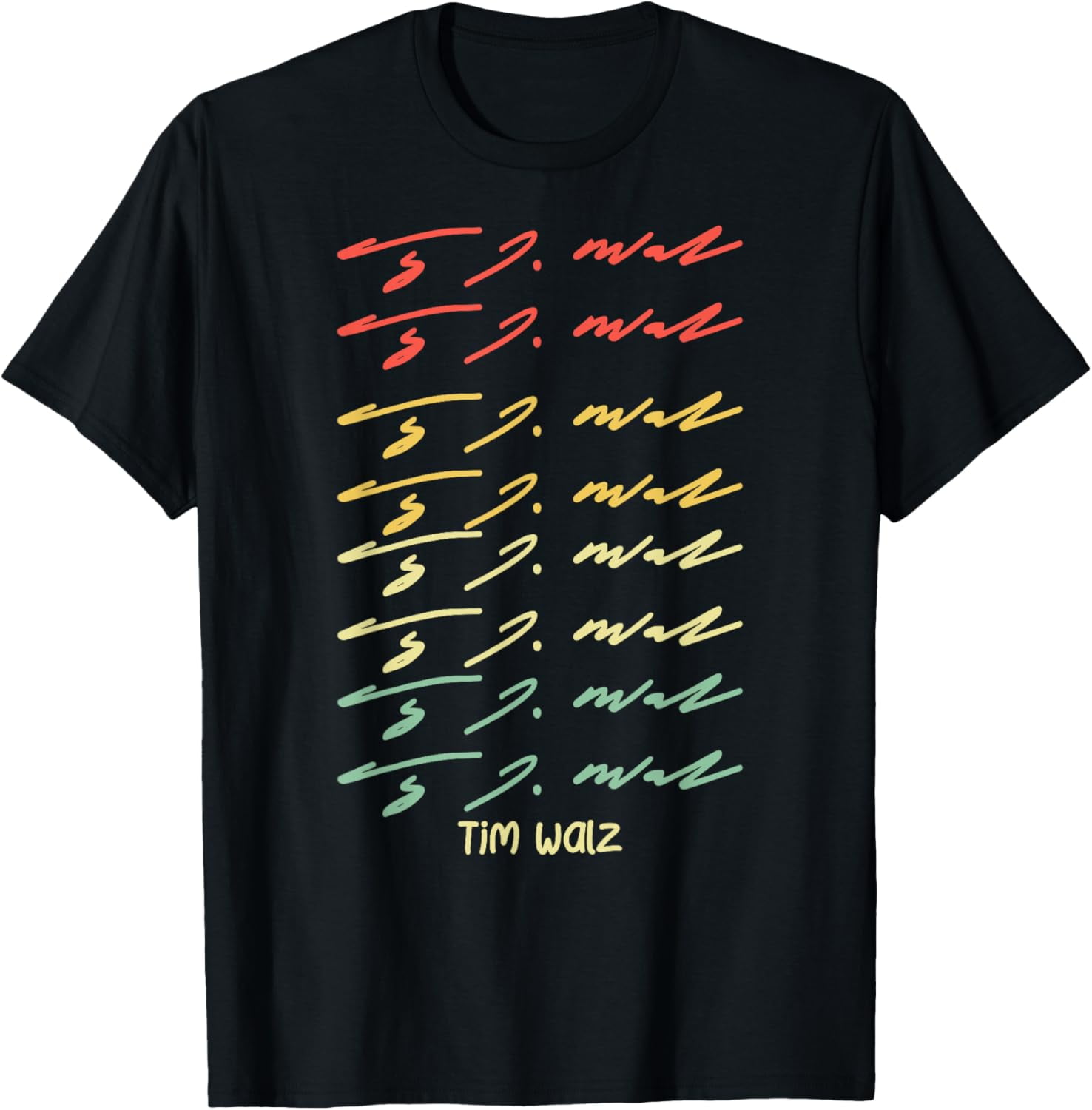 Tim Walz Signature T-Shirt - Walmart.com