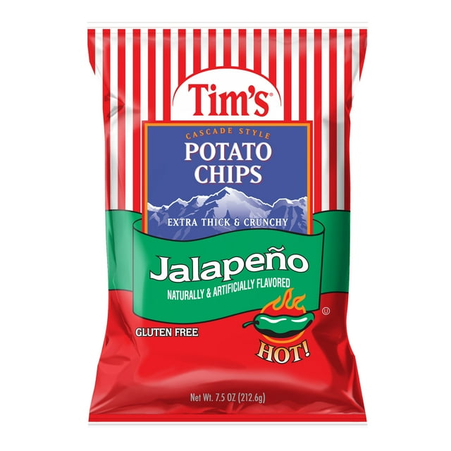 Tim's Cascade Snacks Jalapeno Cascade Style Potato Chips, Gluten-Free ...