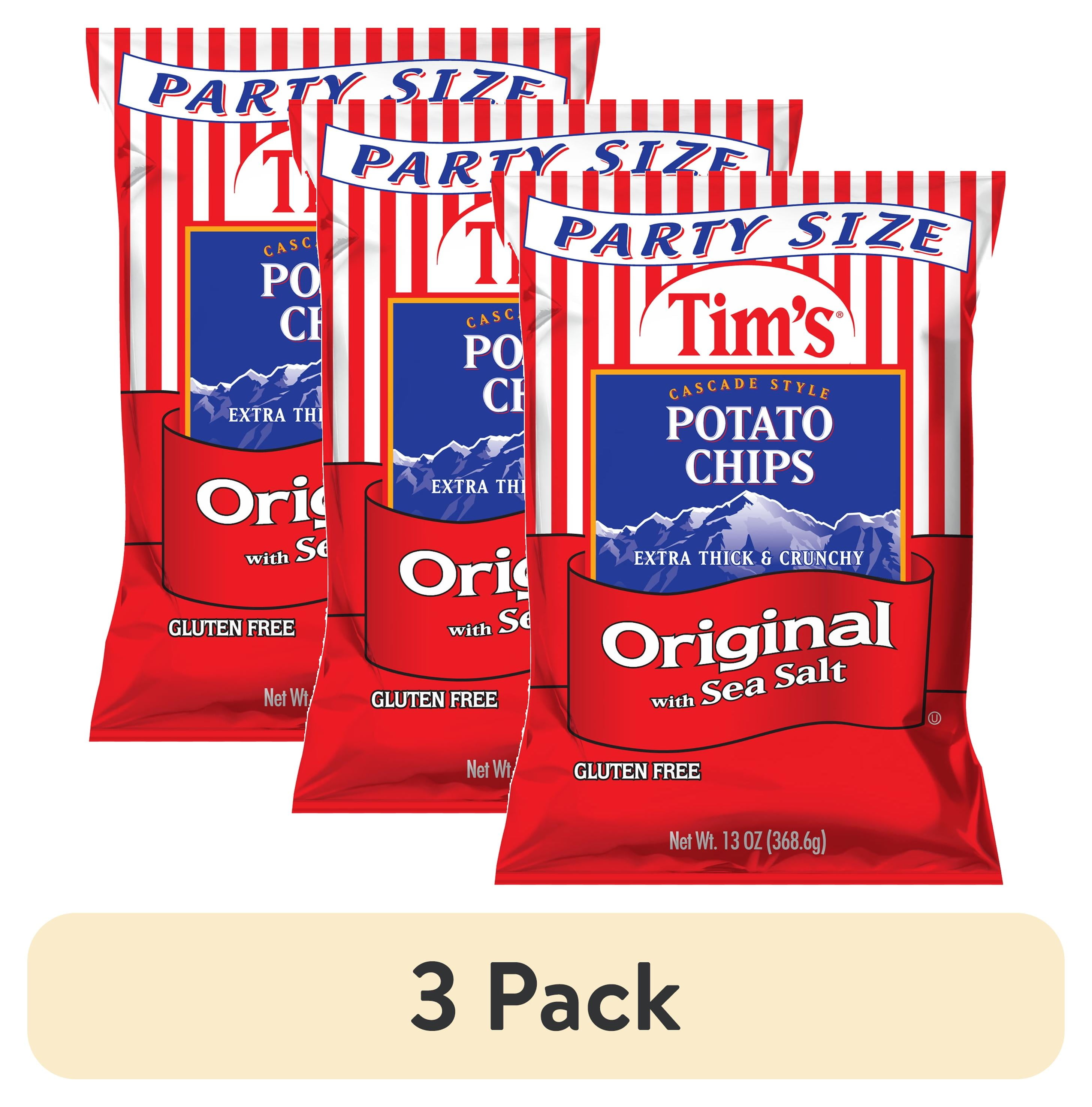 (3 pack) Tim's Cascade Snacks Original Sea Salt Cascade Style Potato ...