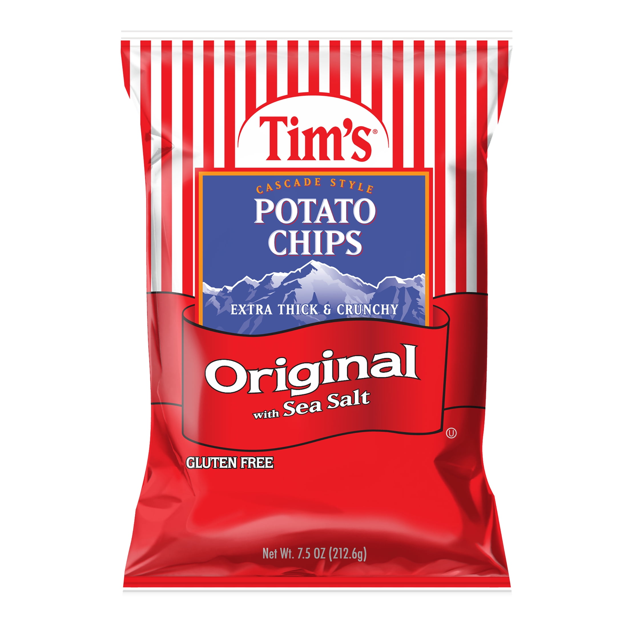 Tim's Cascade Snacks Original with Sea Salt Cascade Style Potato Chips ...