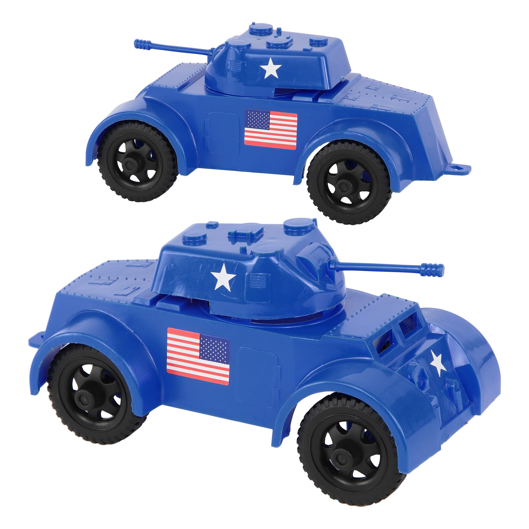 TimMee Staghound Armored Cars - Blue Plastic Army Men Scout Vehicles ...