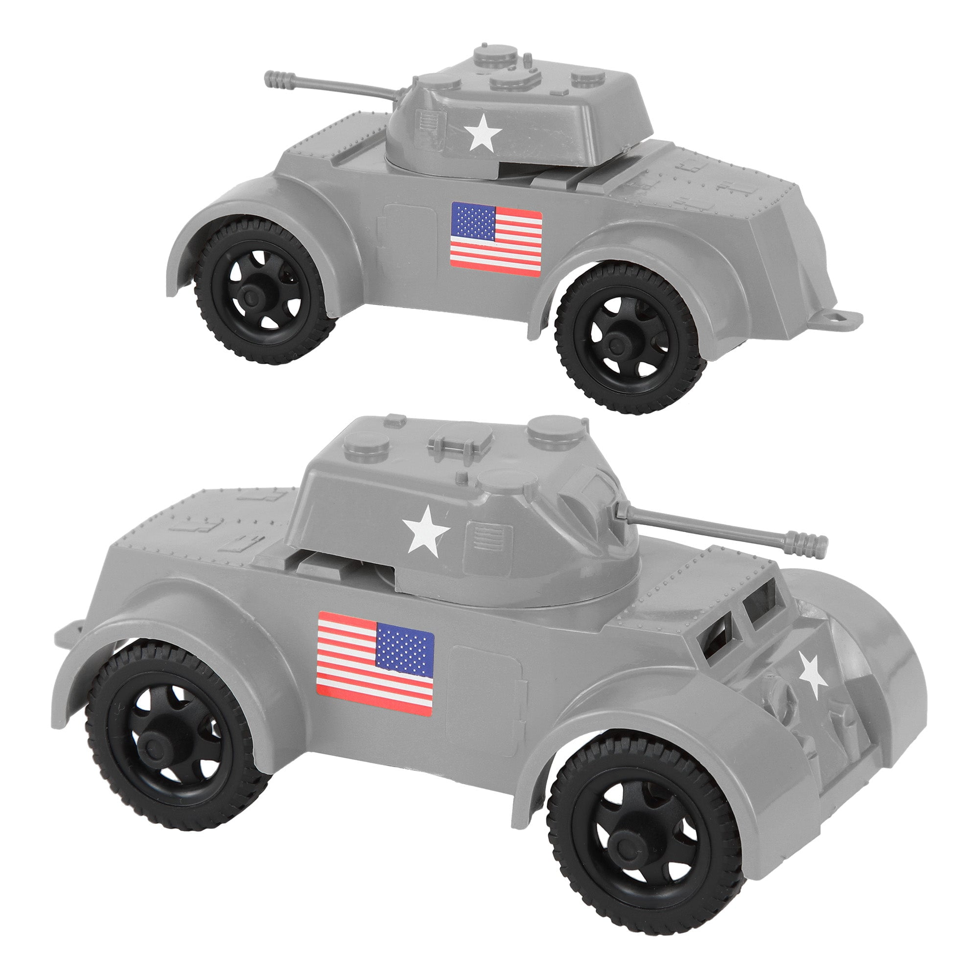 TimMee Staghound Armored Cars - Gray Plastic Army Men Scout Vehicles ...