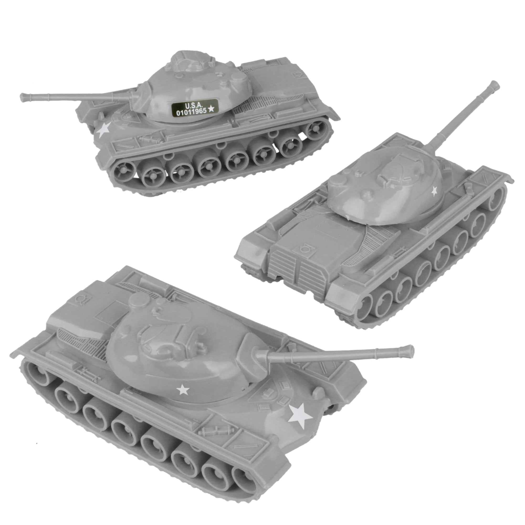 TimMee Toy Tanks for Plastic Army Men - Gray WW2 3pc - Made in USA ...