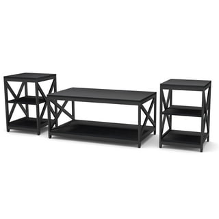 Pemberly Row 3 Piece Table Set Living Room Set, Includes 1 Wooden ...