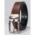 Timarkment Belts for Men Reversible Leather Men's Belts Black Brown ...
