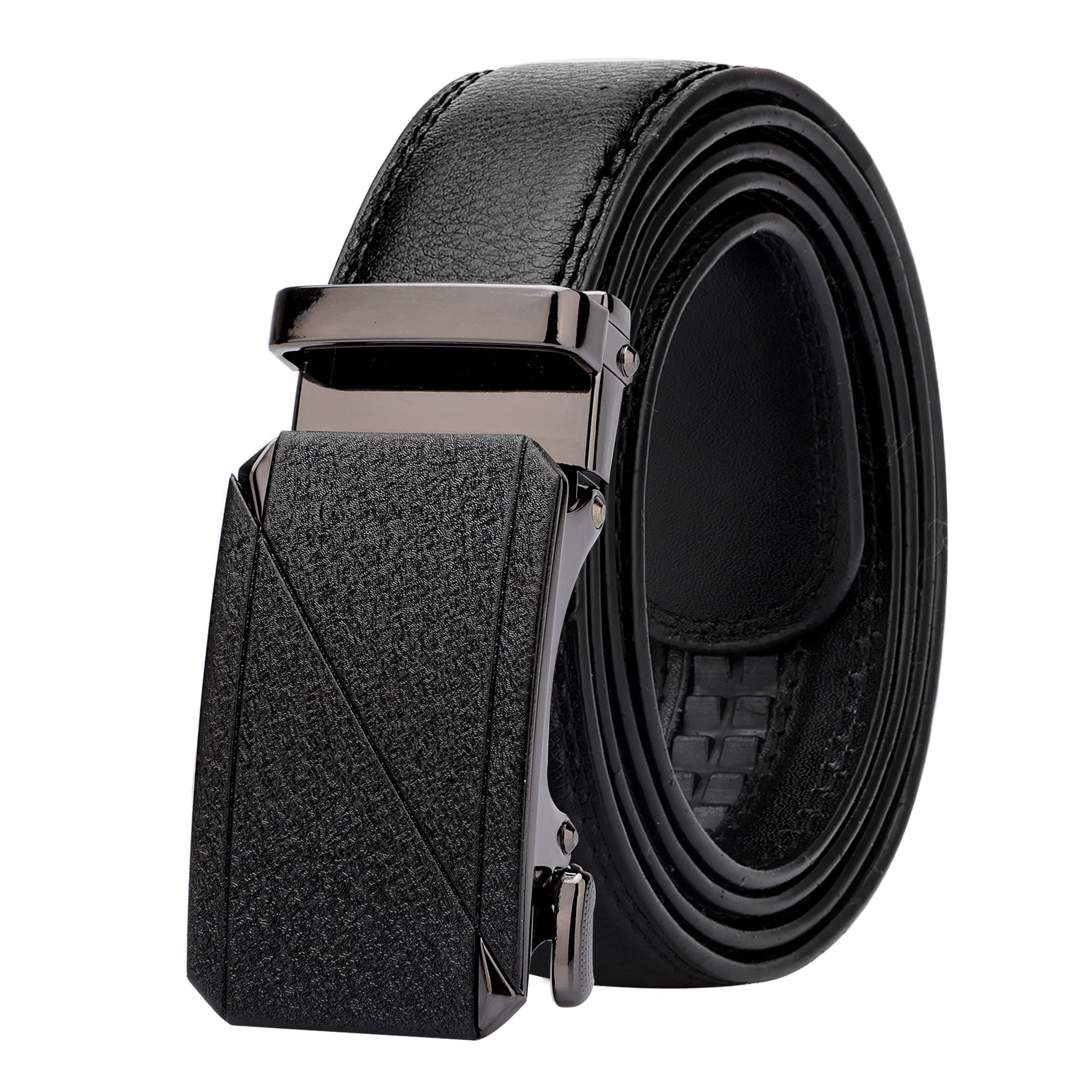 Timarkment Men Belts Quick-Release Slide Black Belt Automatic Buckle ...