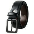 Timarkment Mens Black Leather Belt Classic Design Casual Work Belts for ...