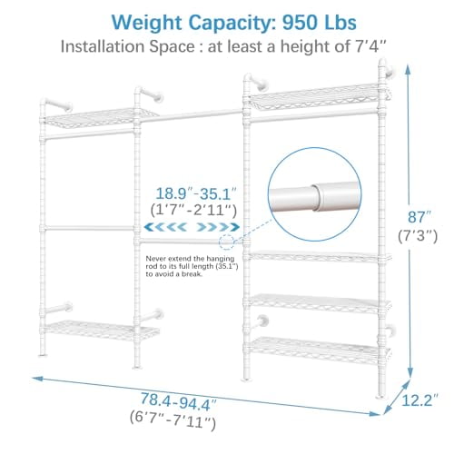 Timate F3 Garment Rack Heavy Duty Clothes Rack for Hanging Clothes ...