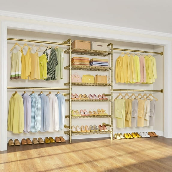 Timate P3 Closet System, Expandable Wall Mounted Closet System with 6 ...
