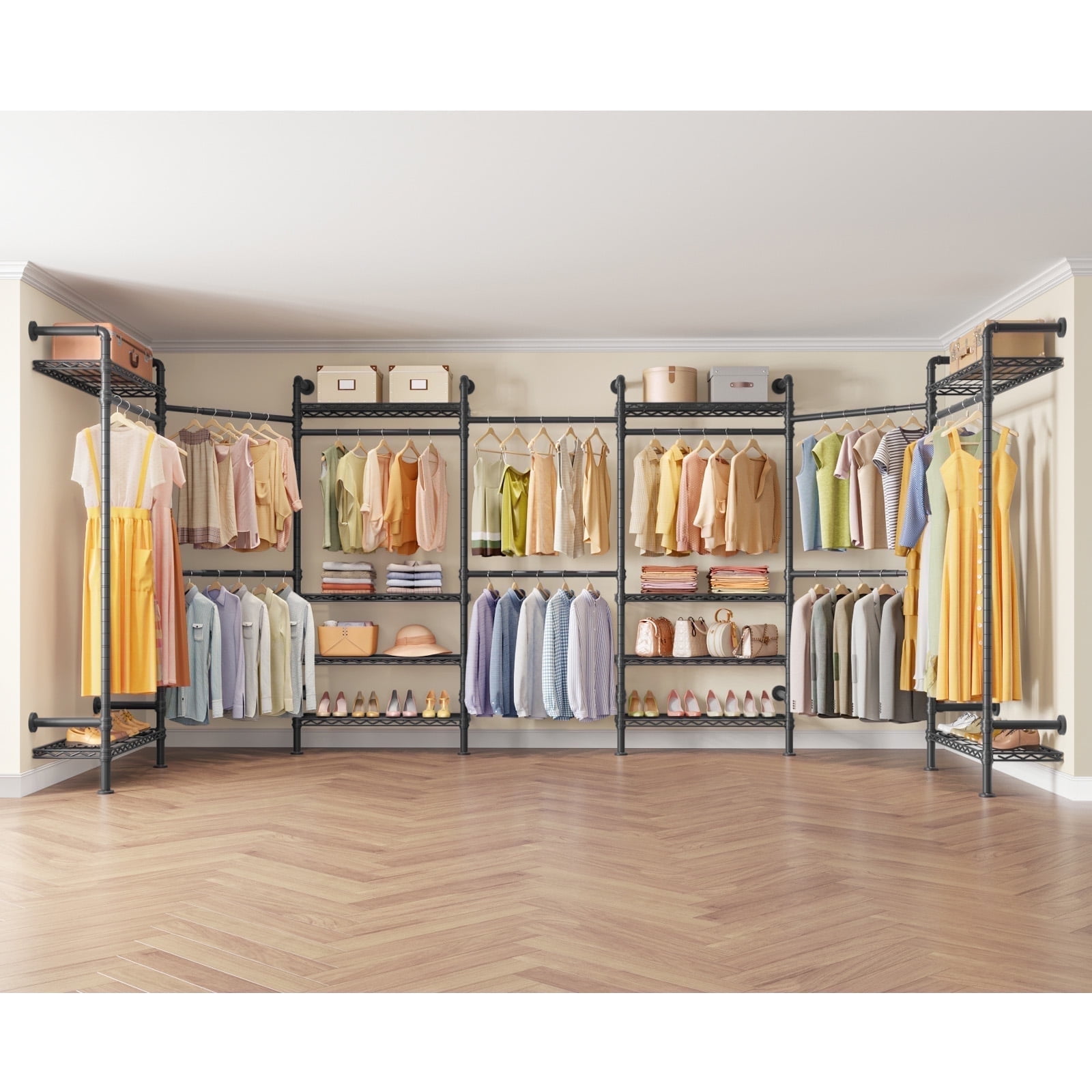 Timate U3 U Shape Garment Rack , Expandable Industrial Pipe Clothing ...