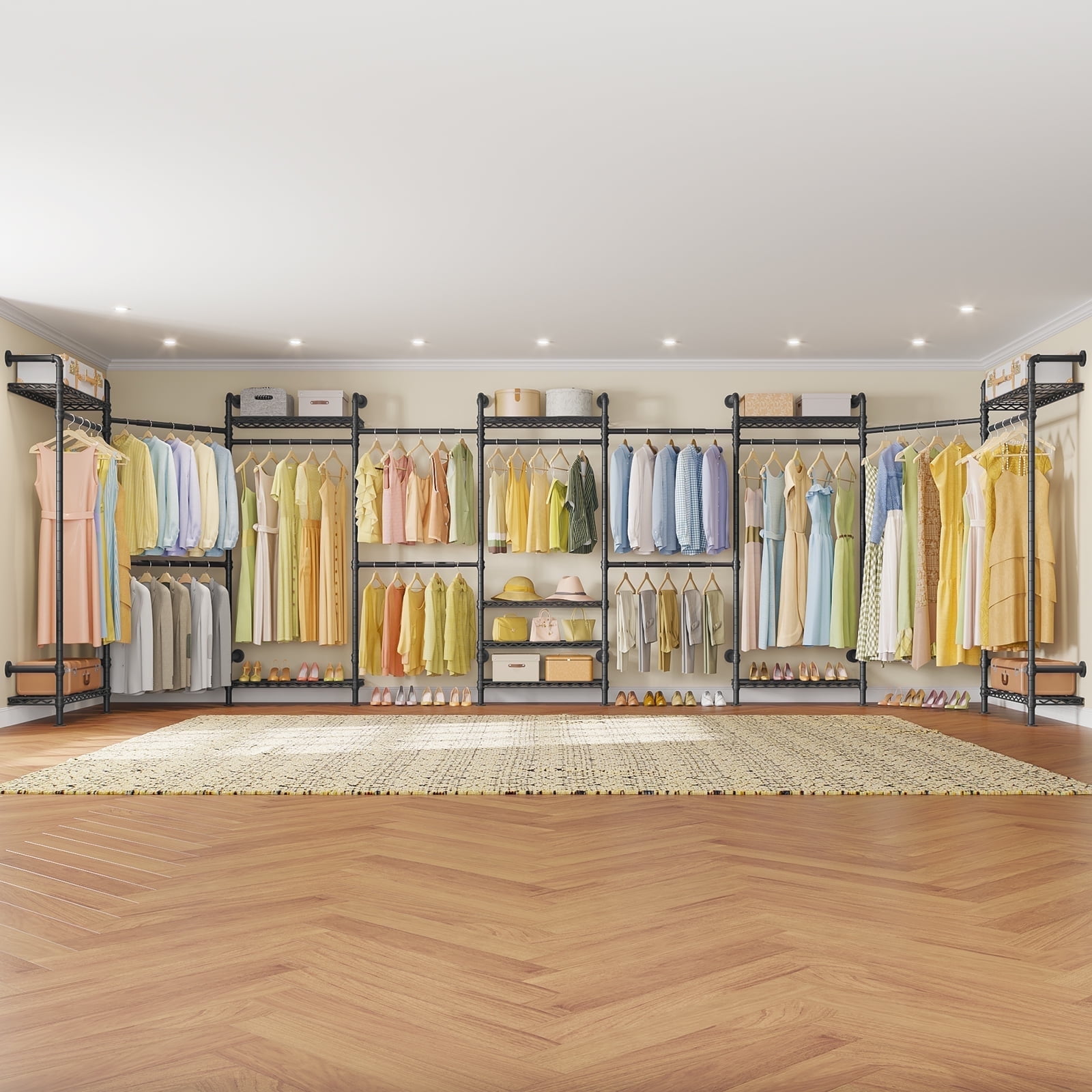 Timate U4 U Shape Garment Rack Heavy Duty Clothes Rack, Expandable ...