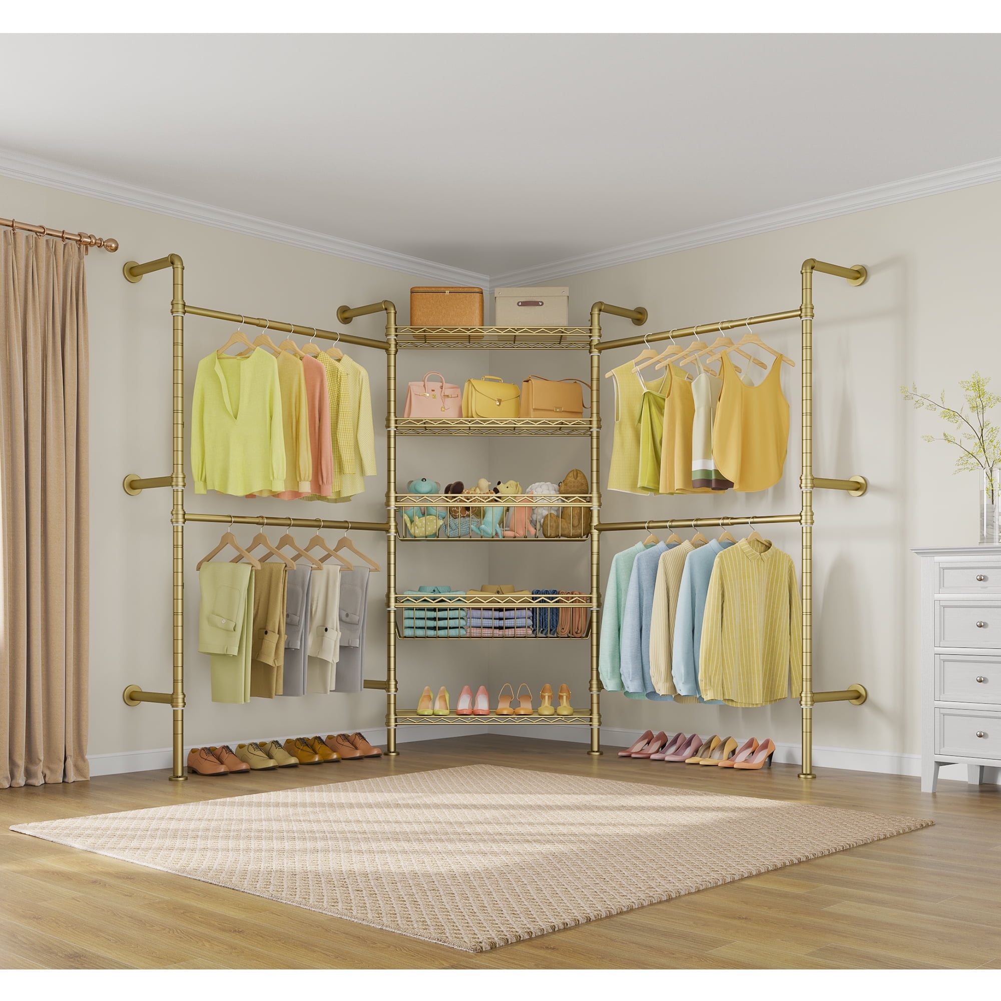 Timate X3 Garment Rack, Expandable Wall Mounted Closet System with ...