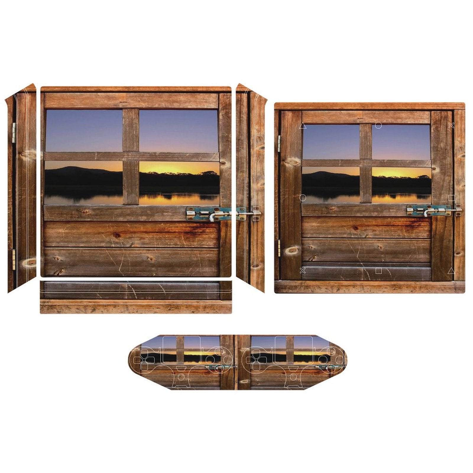 Timber Door with Window To Sunset And River Stock PS4/PS4 Pro/PS4 Slim ...