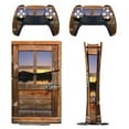 Timber Door with Window To Sunset And River Stock PS5/PS5 Pro/PS5 Slim Digital Disc Skin Sticker ...
