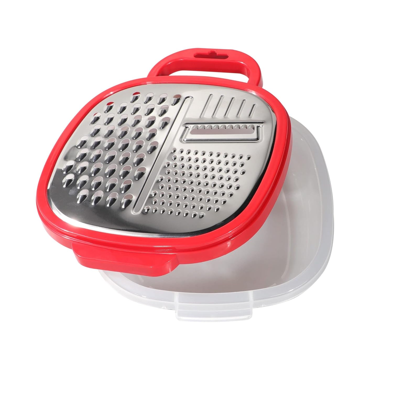 Timber Kitchen Stainless Steel Coarse Fine Cheese Grater with Storage ...