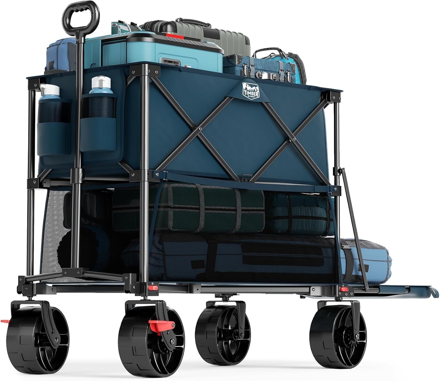 Timber Ridge 400L Large Capacity Folding Double Decker Wagon with ...