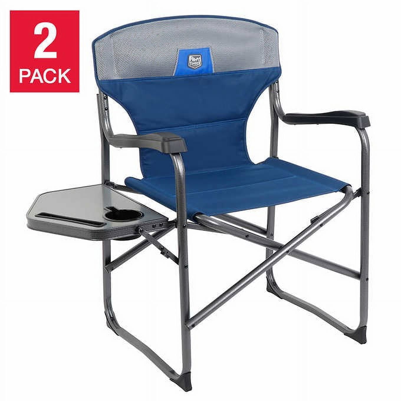 Timber Ridge Foldable Folding & Stacking Chairs, Blue (Set of 2 ...