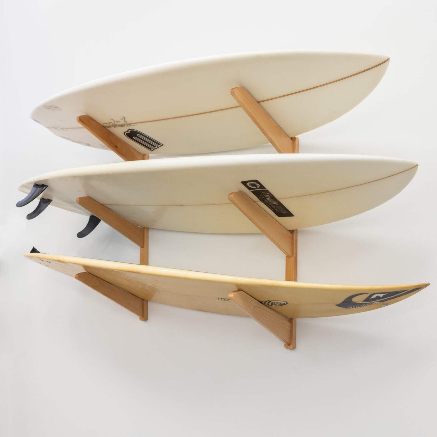 Timber Surfboard Wall Rack | Solid Oak | Holds 3 Surfboards - Walmart.com