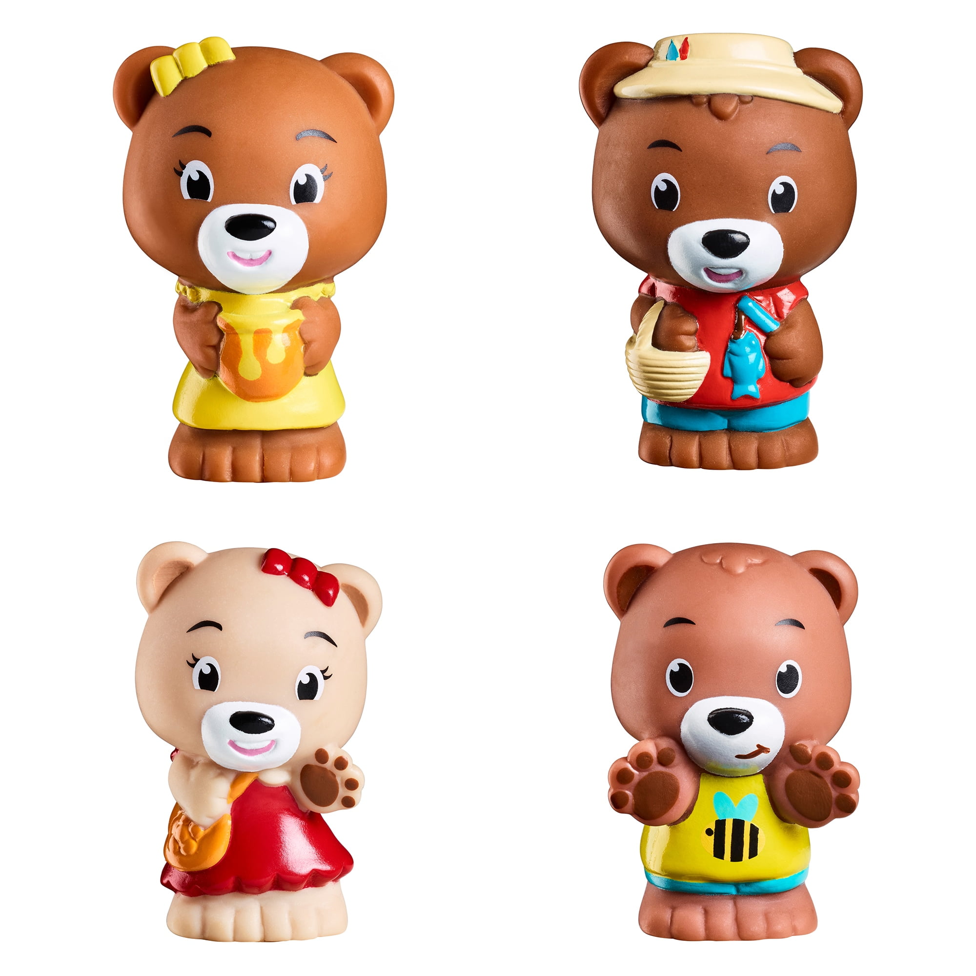 Timber Tots: Browny Family - 4 Character Set, Bear Toy Figurines, 1.75 ...