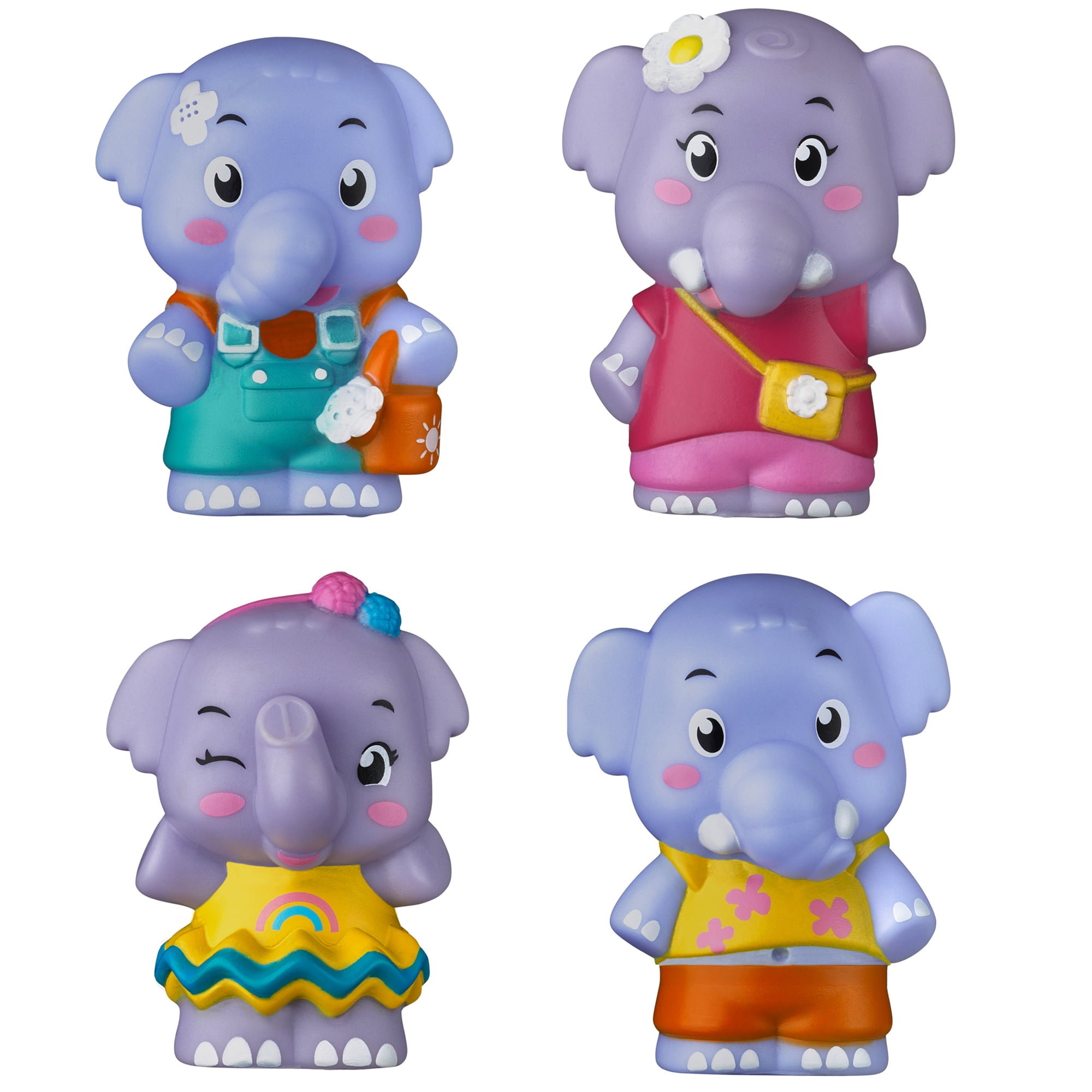 Timber Tots: Elephant Family - 4 Character Set, Jungle Animal Toy ...