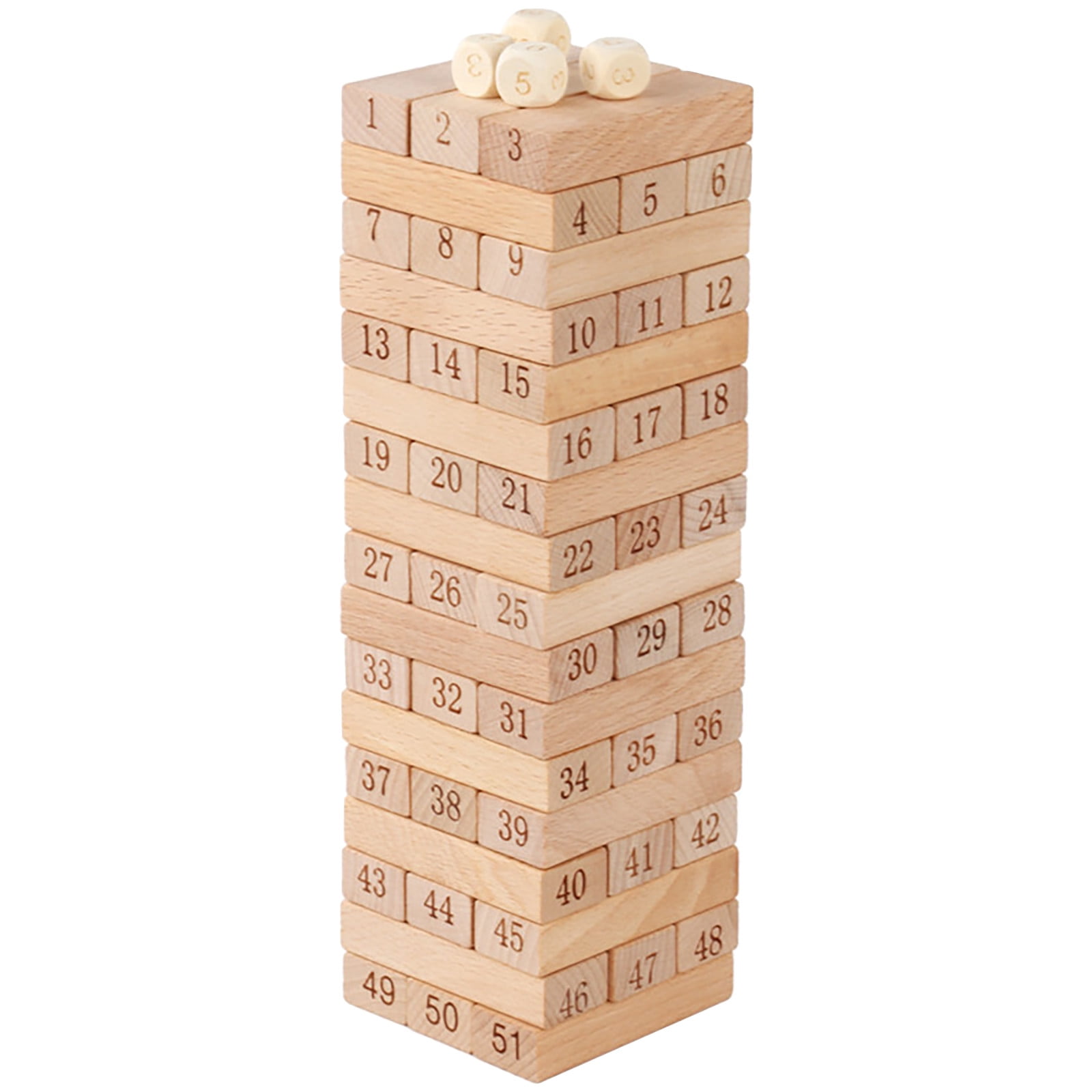 Timber Tower Wood Block Stacking Game – Original Edition 50 Pcs ...