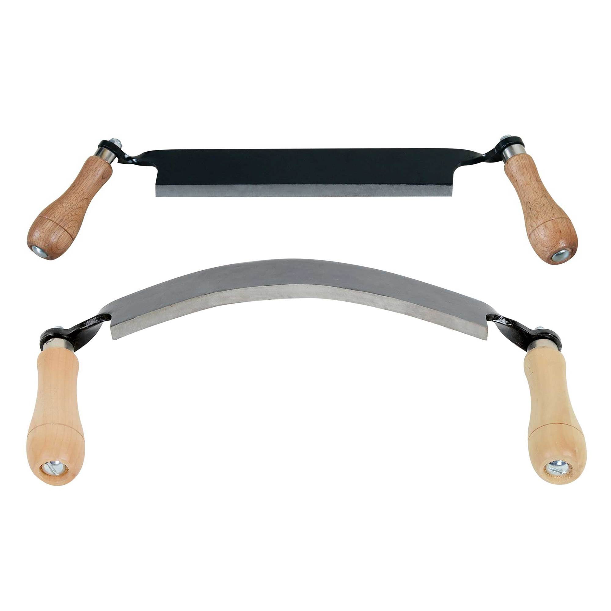 Timber Tuff 10" Straight Wood Blade Draw Shave Knife with 10" Curved ...