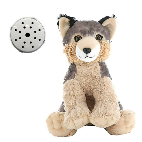 Timber the Wolf 16 inch Plush Toy with Recorder Device Soft Stuffed ...