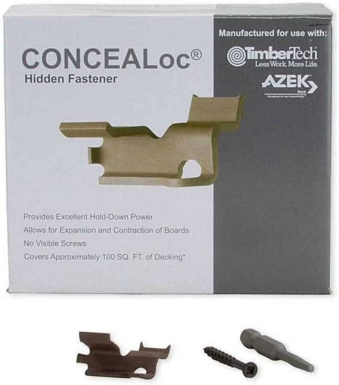 TimberTech CONCEALoc Hidden Fasteners with Screws - Box of 175 ...