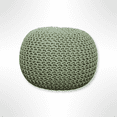 Timberbrook Designs Small Indoor Lychee Cotton Knit Pouf Ottoman ...