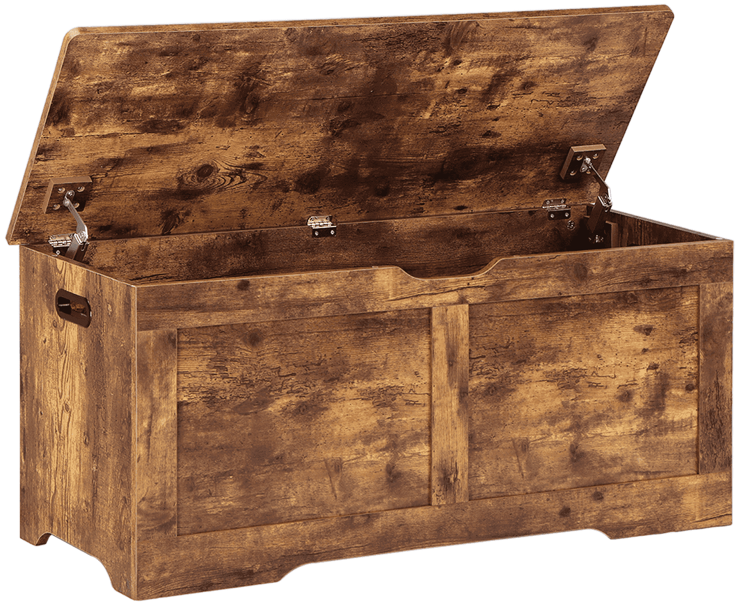 "Timberer 39.4"" Wooden Storage Chest, Toy Box with Safety Hinges ...