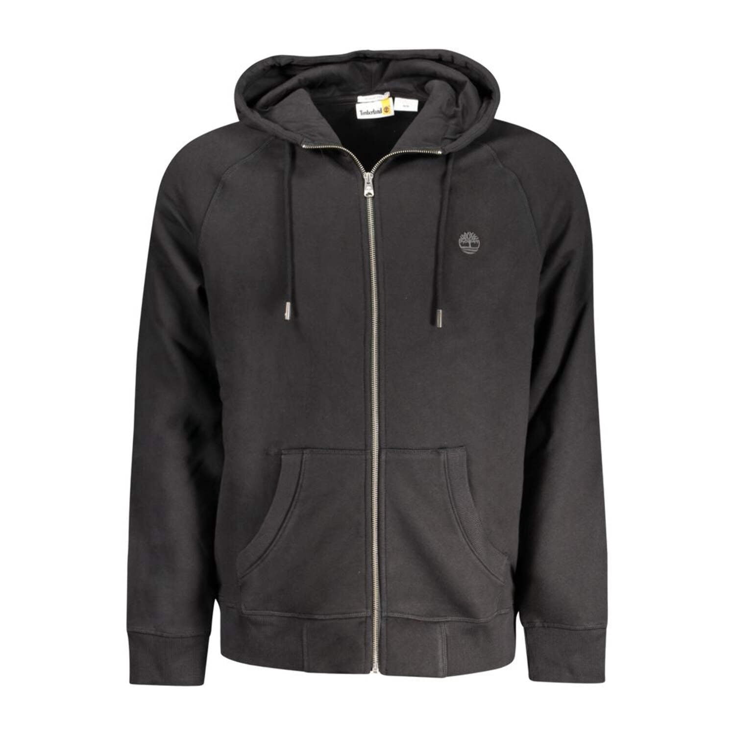 Timberland Black Cotton Mens Sweater with Central Pockets and Zip ...