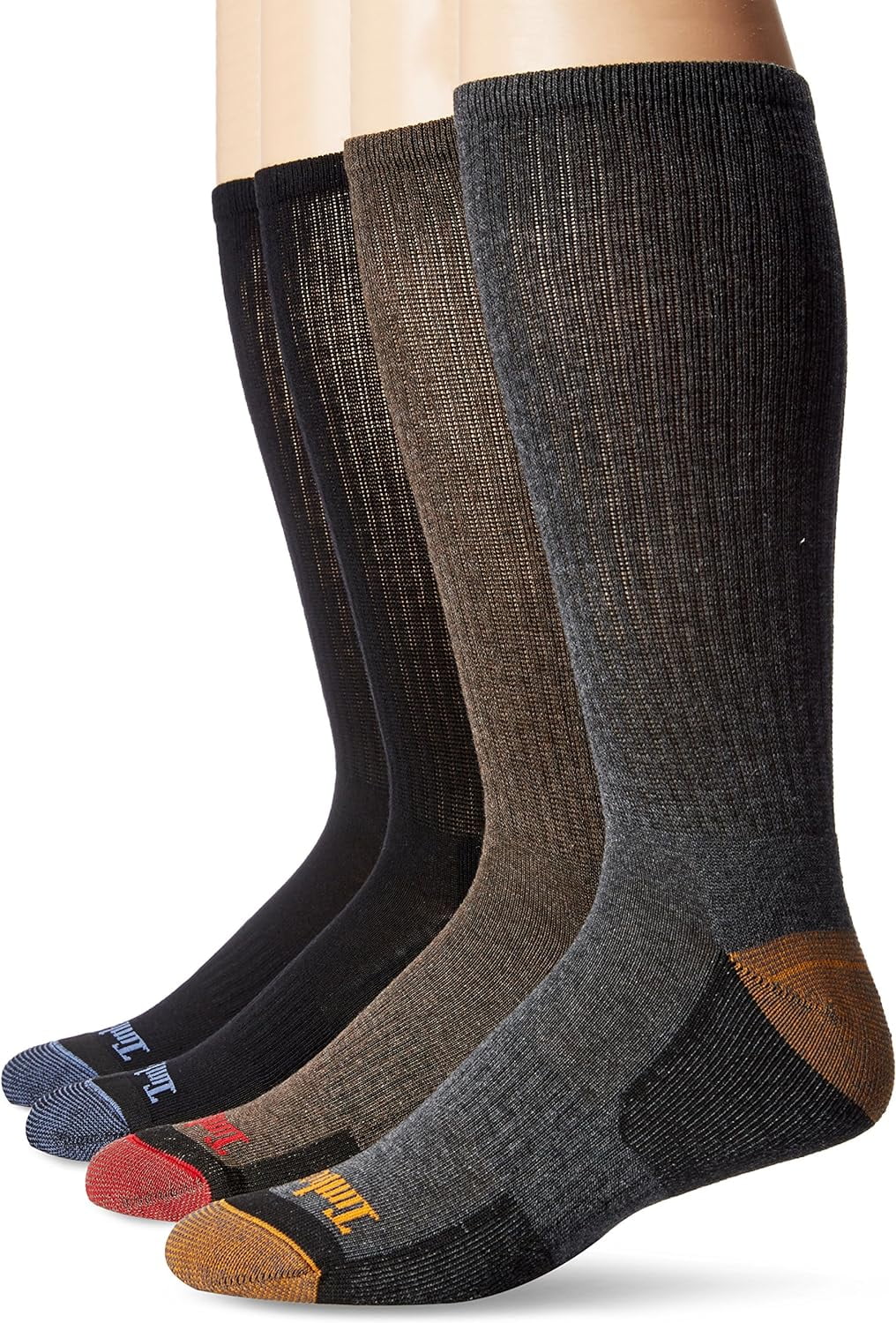 Timberland Men's 4 Pack Outdoor Leisure Crew Assorted Colors Black/Blue ...