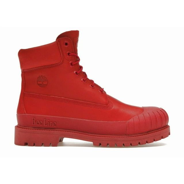 Timberland Men's 6" Boot Premium Bee Line Rubber Toe WP Red Nubuck ...
