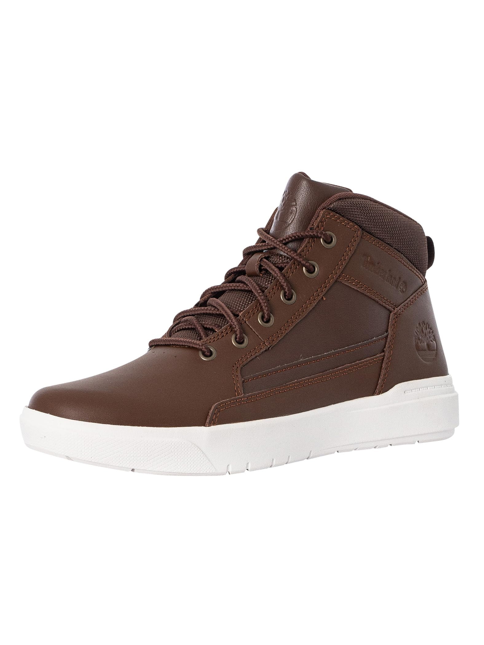 Timberland Men's Allston Mid Lace Up Sneaker, Medium Brown Full Grain ...