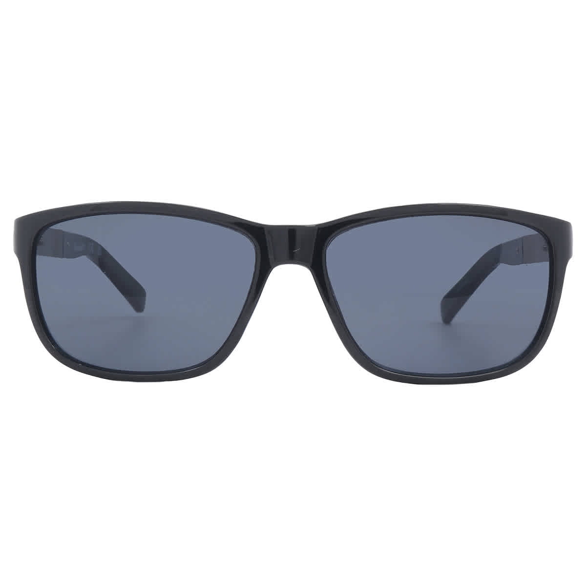 Timberland Mens Sunglass Shiny Black Rectangle Plastic Wrap Tb7143 1a