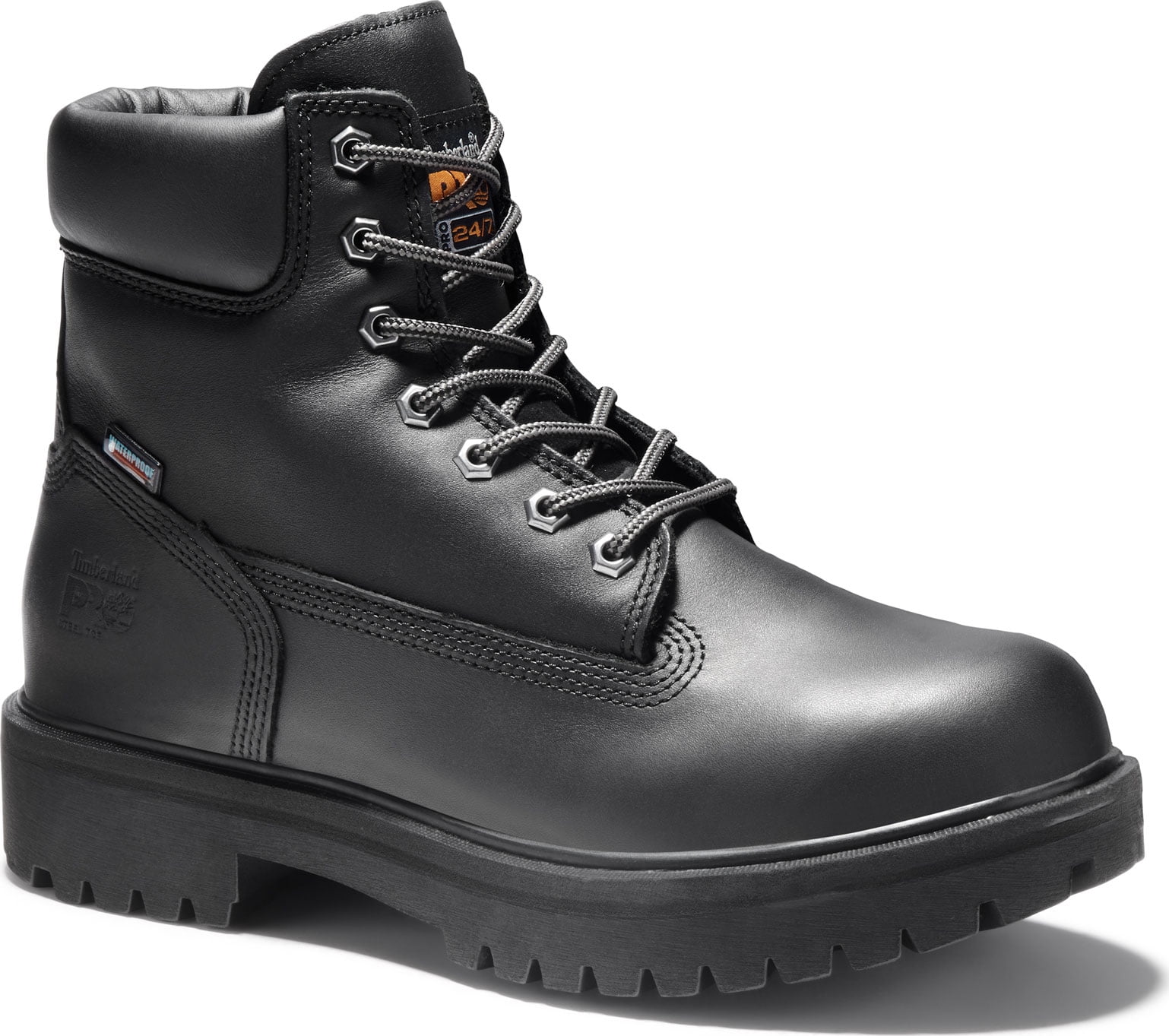 Timberland PRO Black, Men's 6 Inch Waterproof, Insulated, Steel Toe, EH ...