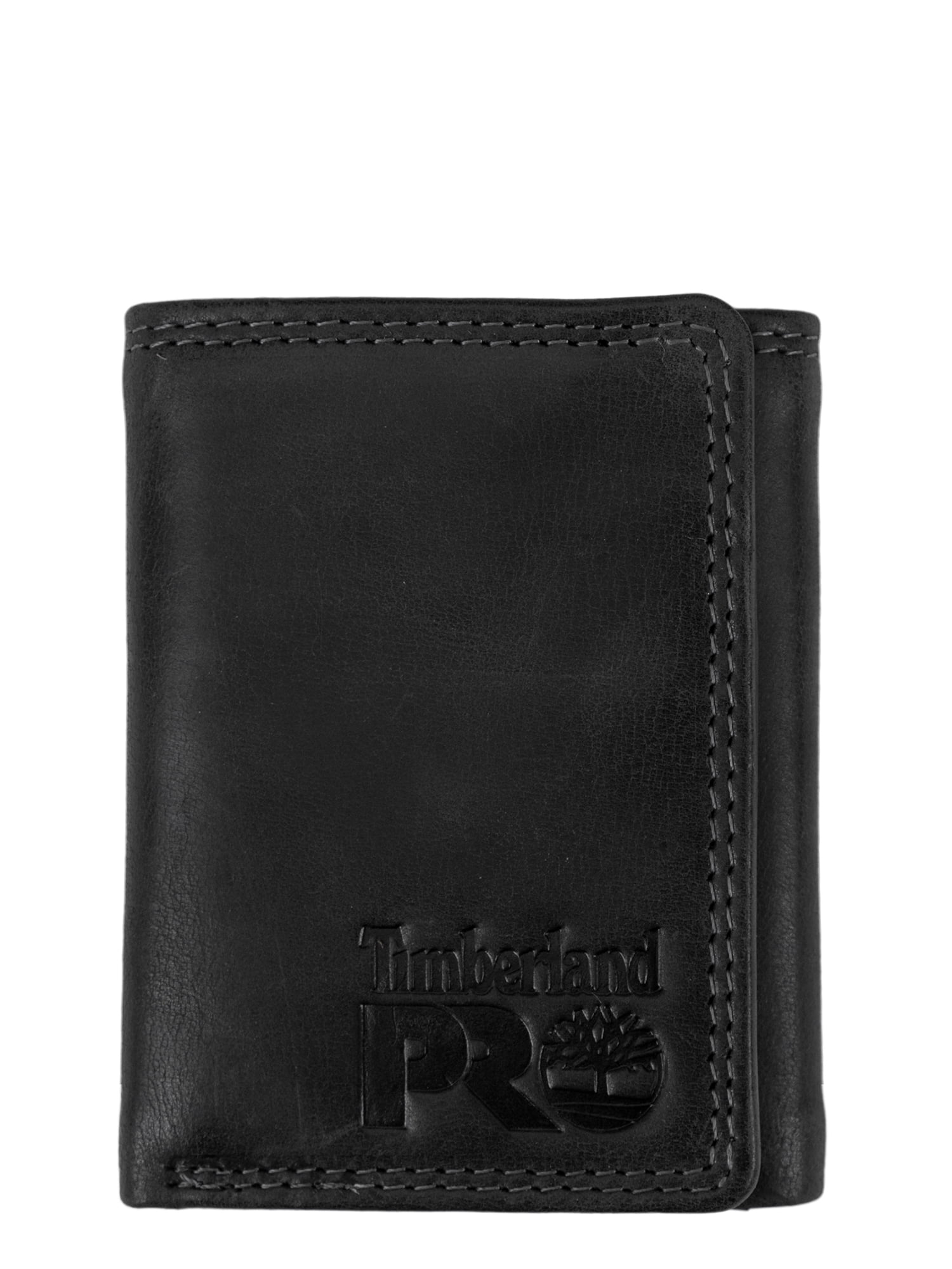 Timberland PRO Men's Leather Trifold Wallet with ID Window, Black ...