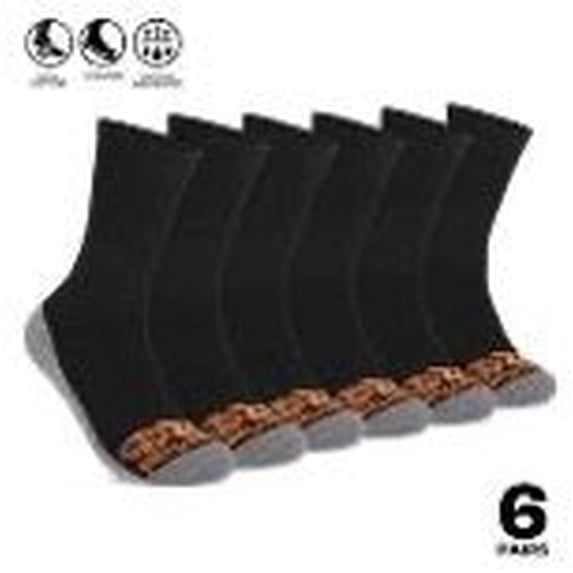 Timberland PRO Moisture Control Mens Crew Socks with Arch Support and ...