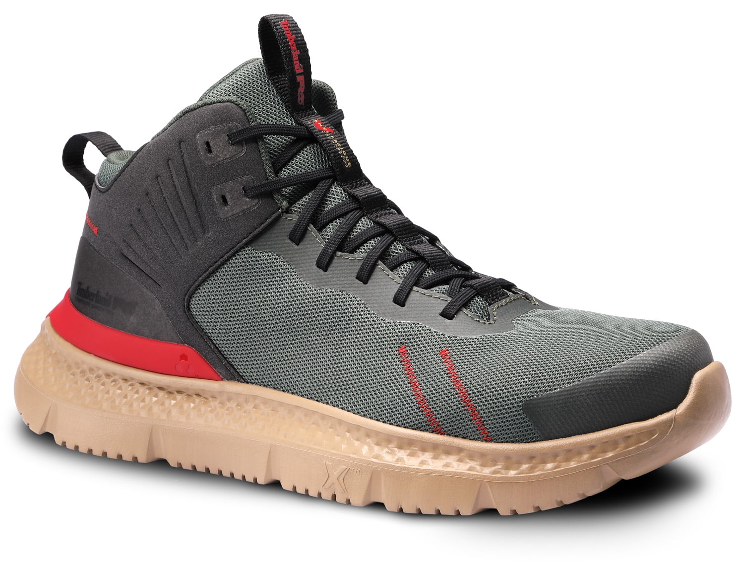 Timberland PRO Setra Mid, Men's, Green/Tan, Comp Toe, EH, Slip ...