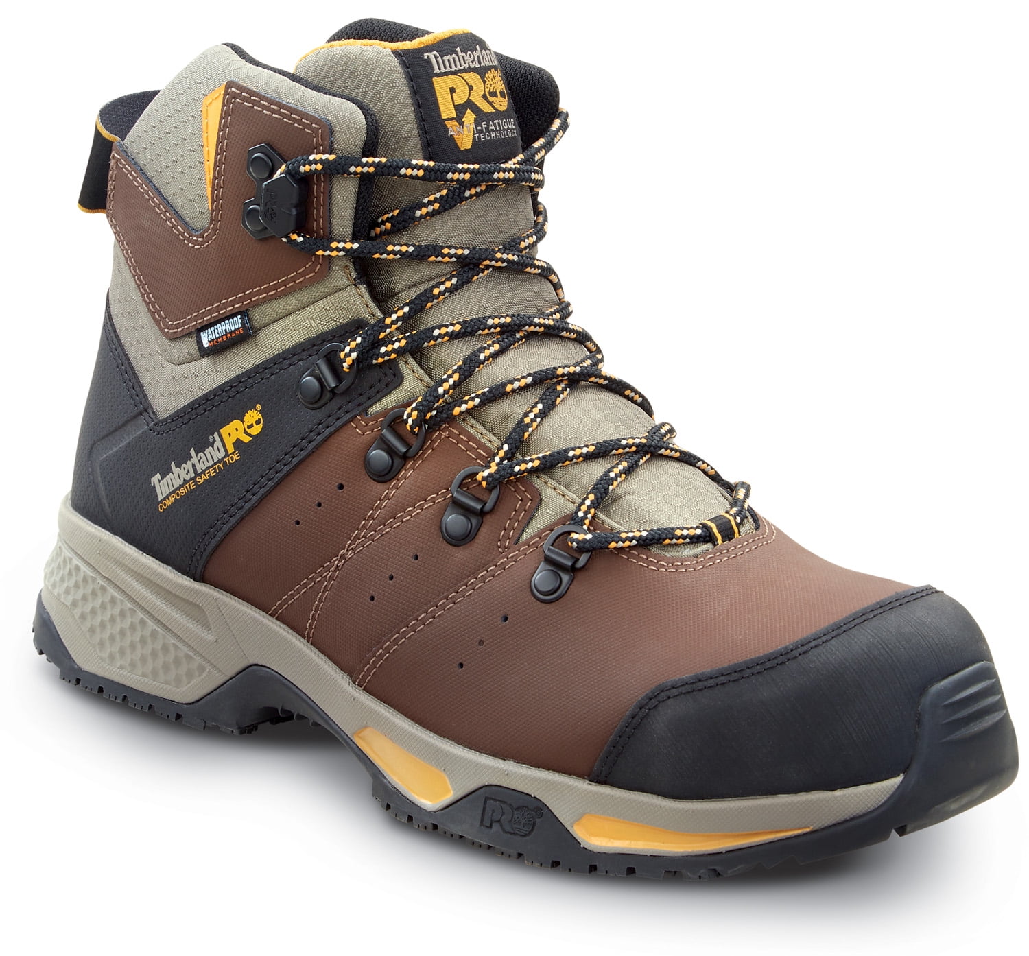 Timberland PRO Men's Switchback Comp Toe Work Hiker, Brown/Golden ...