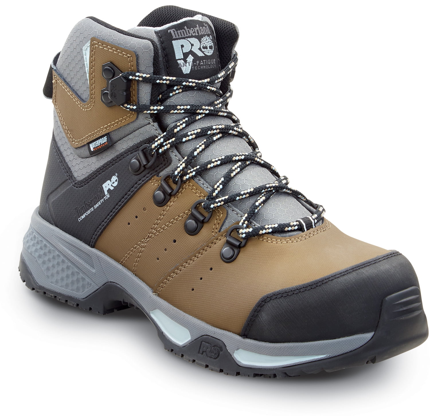 Timberland PRO Switchback, Women's, Brown/Blue Pop, Comp Toe, EH, WP ...