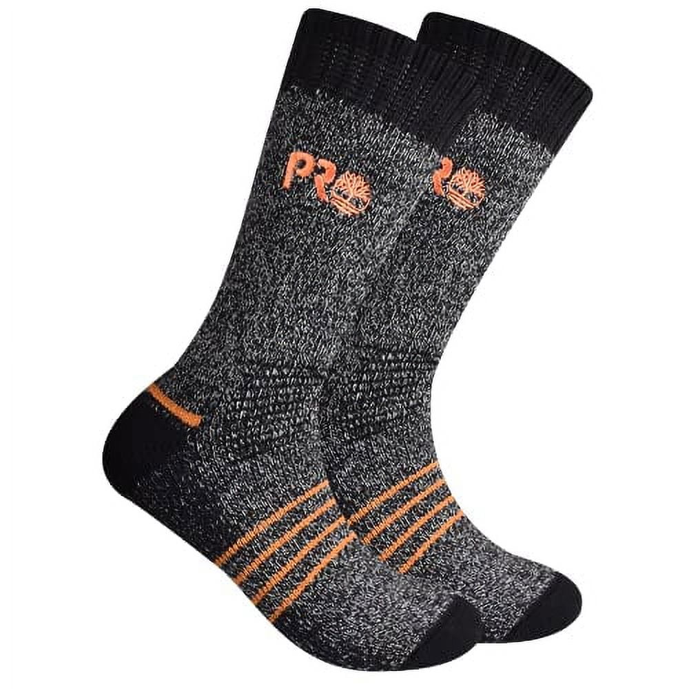 Timberland PRO Men's Marled Heavyweight Full Cushion Boot Socks Black ...