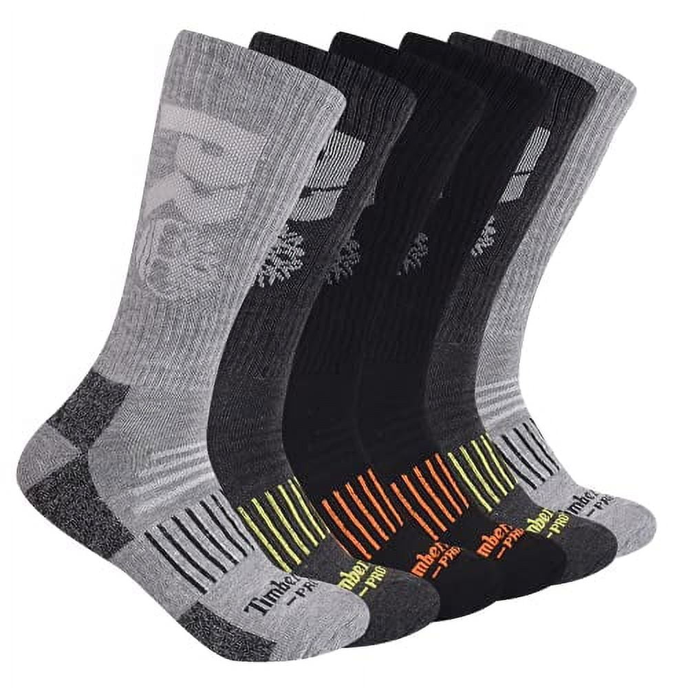 Timberland PRO mens 6-pack Crew Socks - Walmart.com