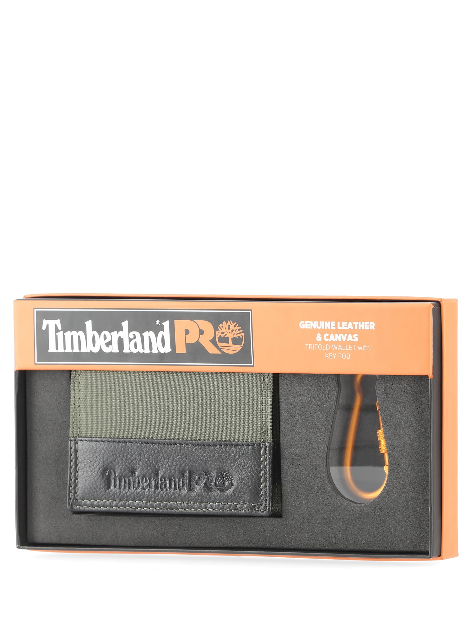 Timberland Pro Canvas Trifold RFID Wallet Giftset with Carabiner ...