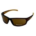 Timberland Matte Dark Brown Plastic Men's Wrap Sunglasses, Brown ...