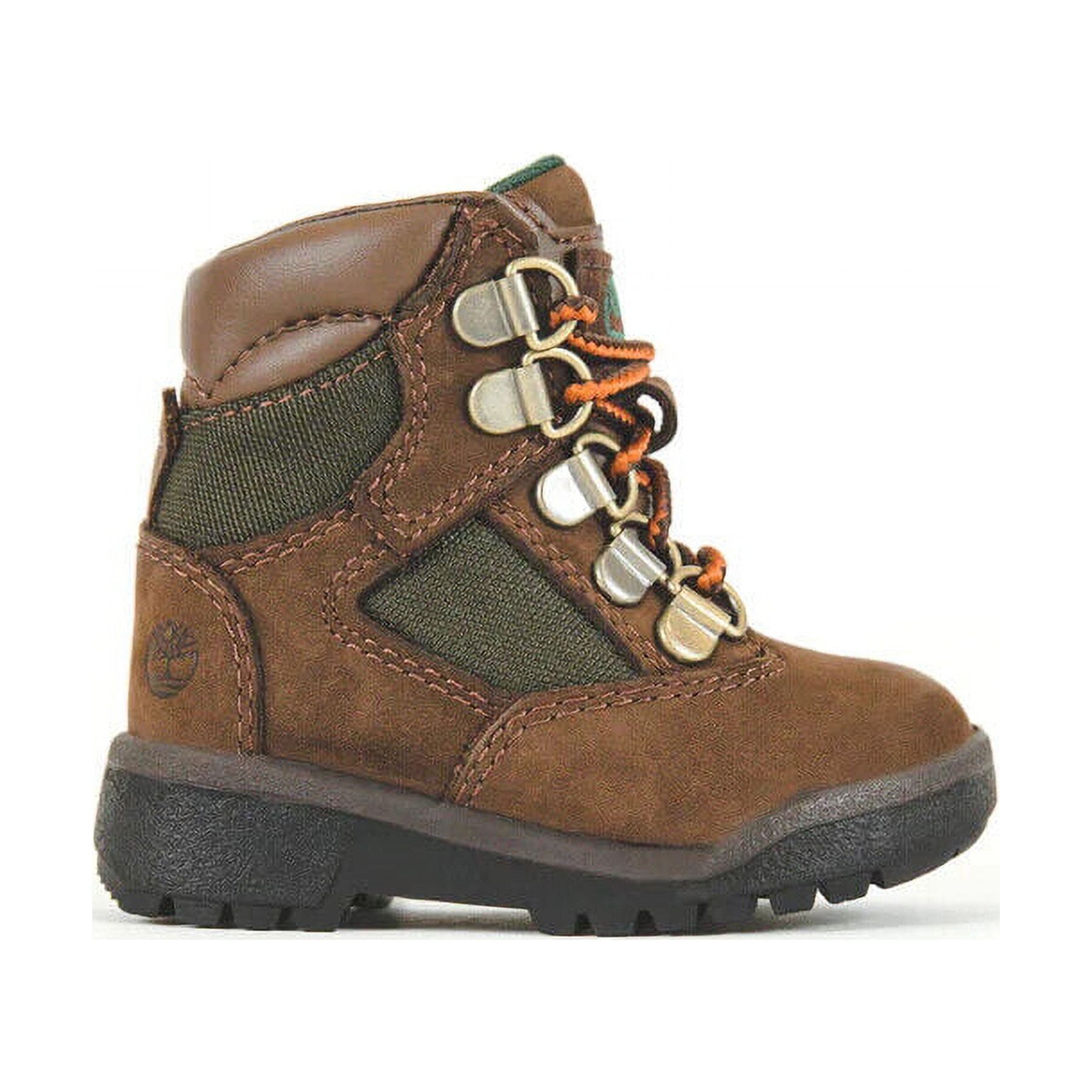 Timberland TB044892 Toddler Brown Nubuck/Green Leather 6 Inch Field ...