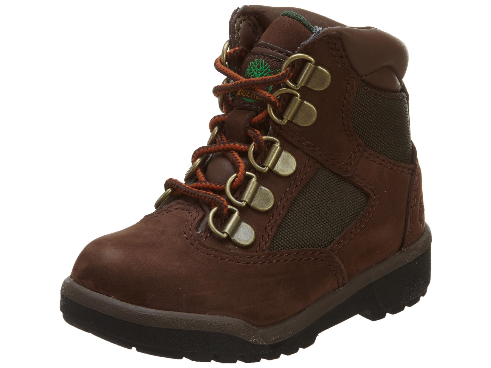 Timberland TB044892 Toddler Brown Nubuck/Green Leather 6 Inch Field ...