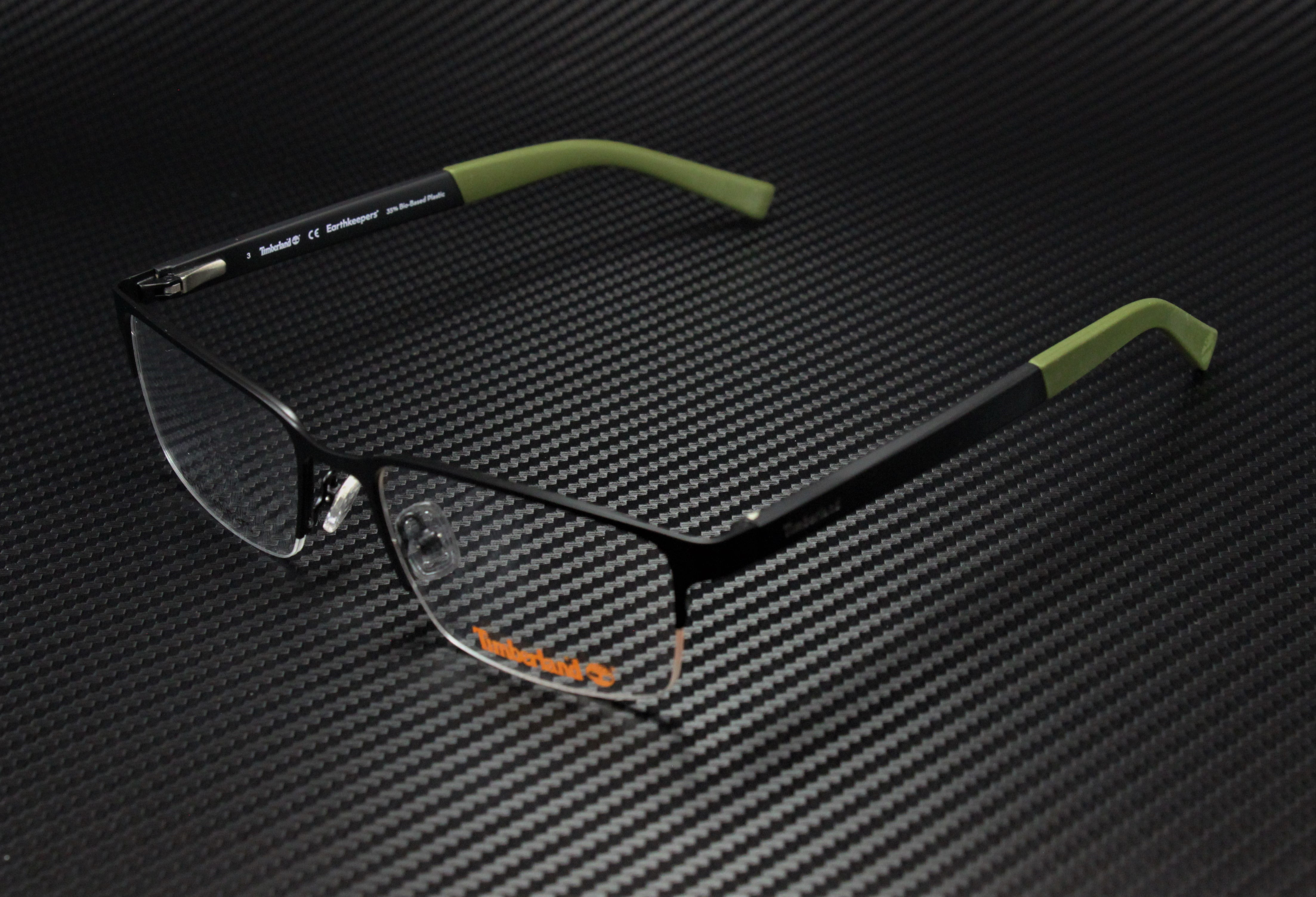 Timberland TB1585 002 Matte Black Clear Lens Metal 58 mm Men's ...