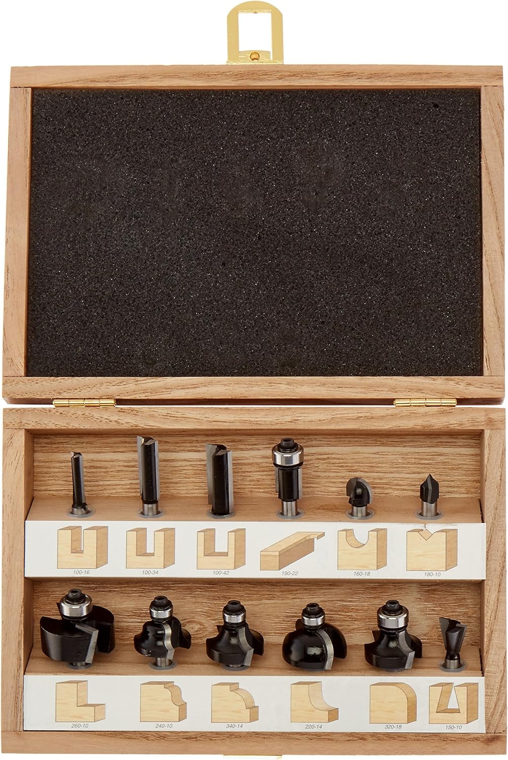 Timberline TRS-120 All Purpose 1/4-Inch Shank Router Bit Set, 12-Piece ...